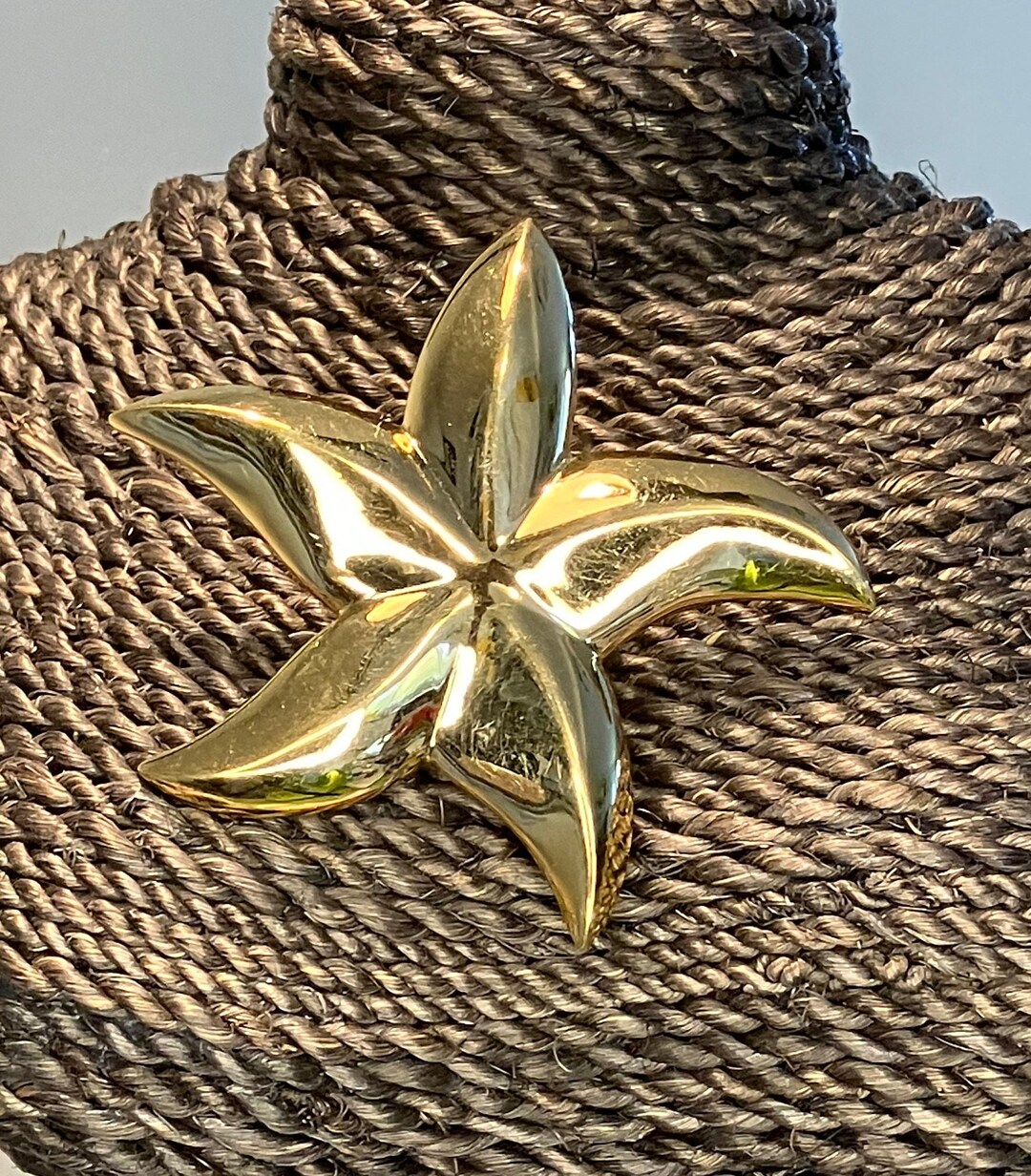 Signed Nina Ricci, 1980s Gold-tone Star Celestial Brooch, D'orlan ...