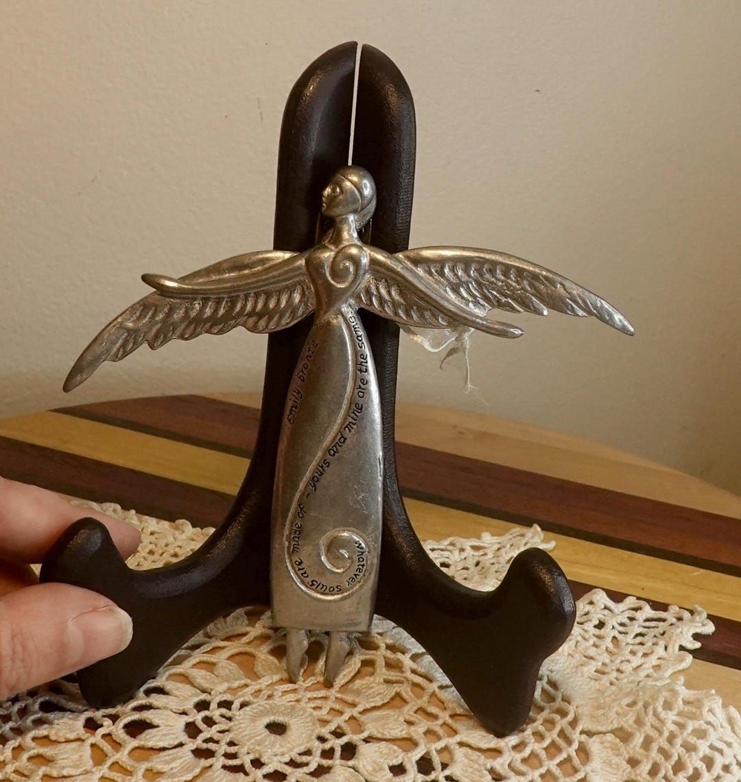 Vintage Pewter Angel Ornament: Emily Bronte Quote, Cannon Falls, USA - Etsy