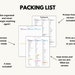 Packing List PDF in Rainbow Design, Print Packing List, All Inclusive ...