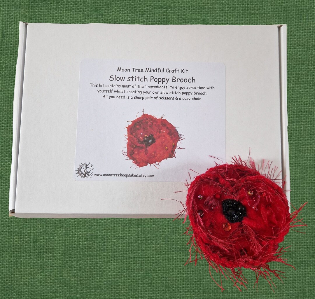 Poppy Brooch Kit DIY Make Your Own Remembrance Day Jewllery Beginner ...
