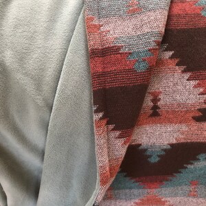 Southwest Aztec Design Woven Front LUXE Fleece Backed Blanket|lodge ...