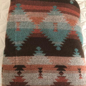 Southwest Aztec Design Woven Front LUXE Fleece Backed Blanket|lodge ...