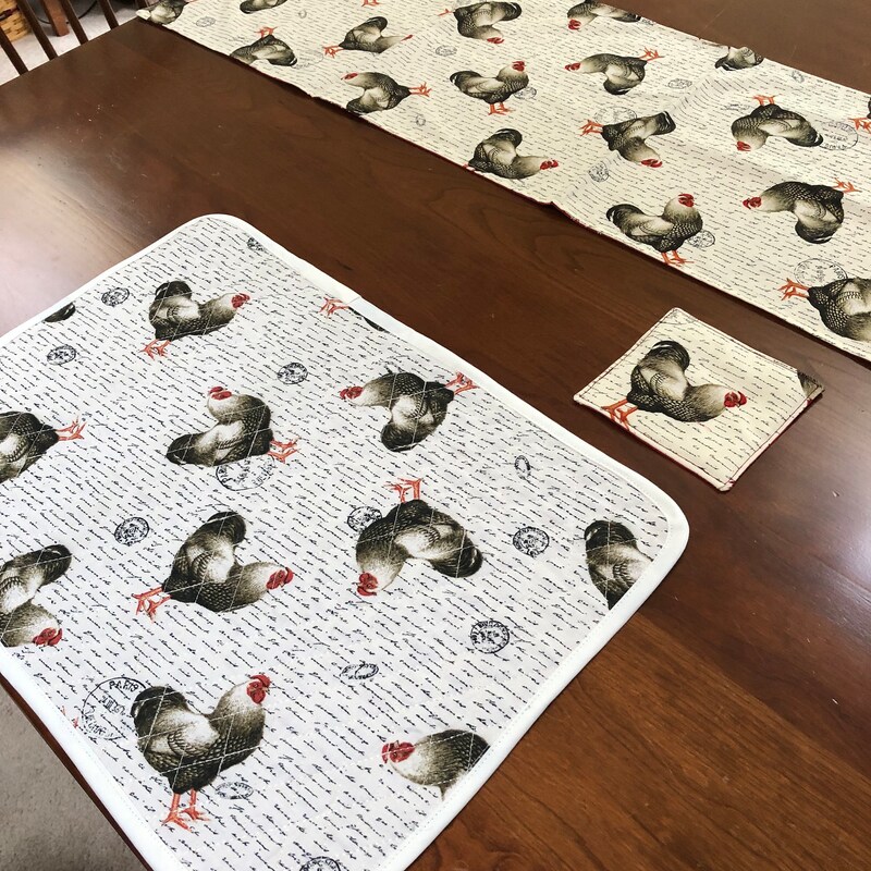 Rooster Table Runner - Etsy