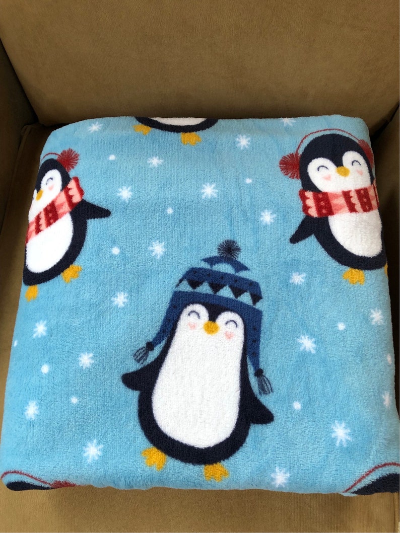 Penguin Fleece Winter Throw Blanket, Arctic Animals (60x45) - Etsy