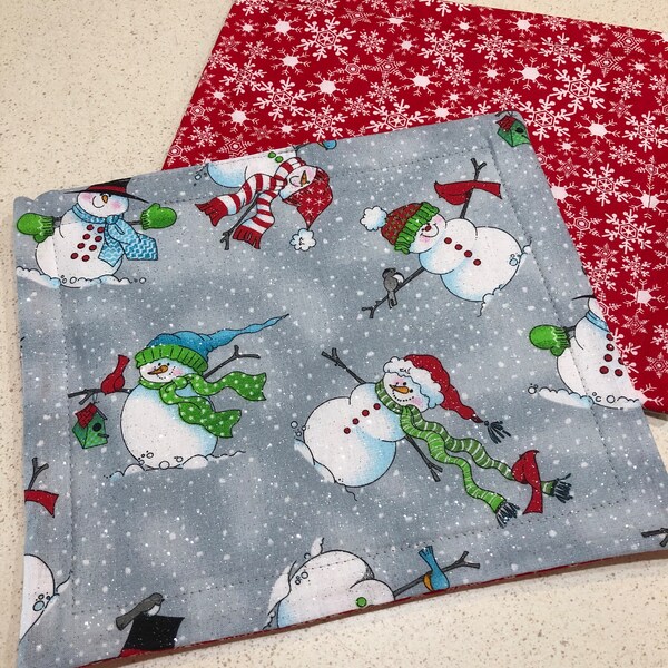 Snowman Mug Rugs - Etsy