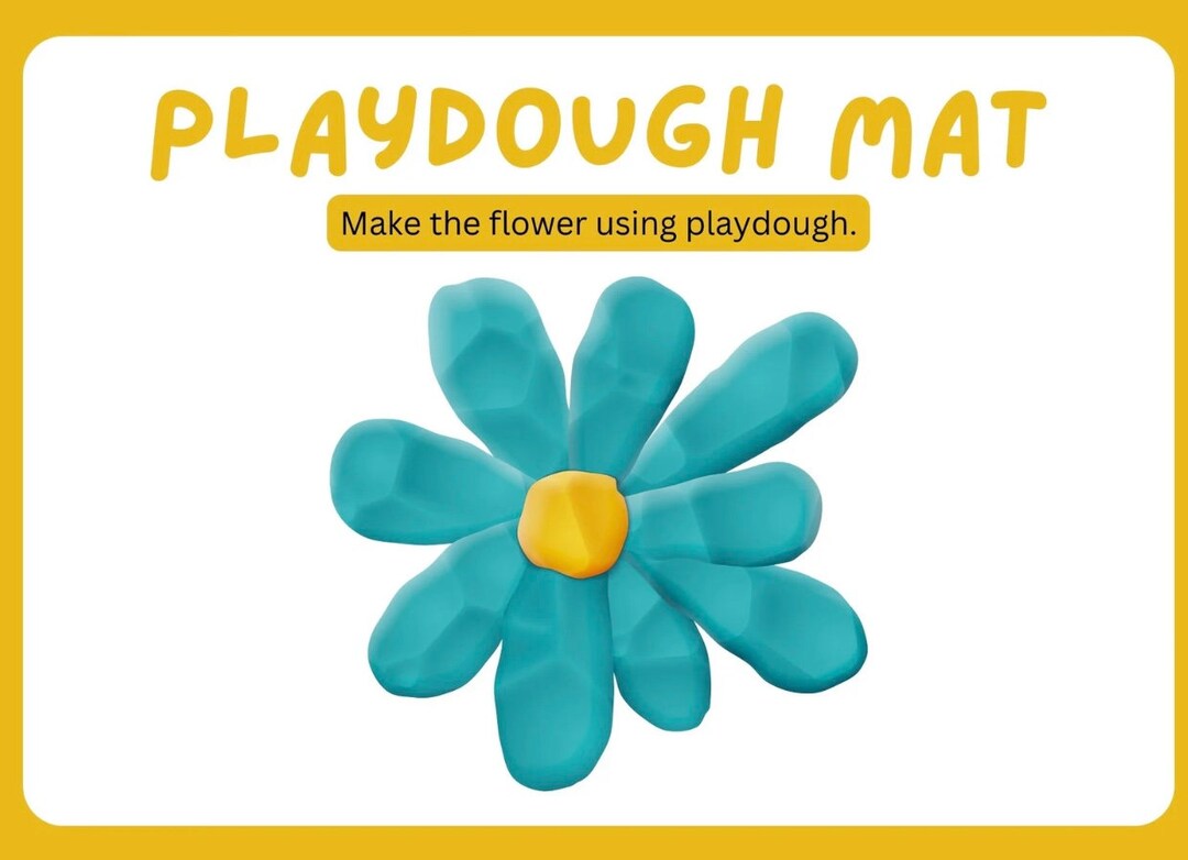 Playdough Mat Make a Flower - Etsy