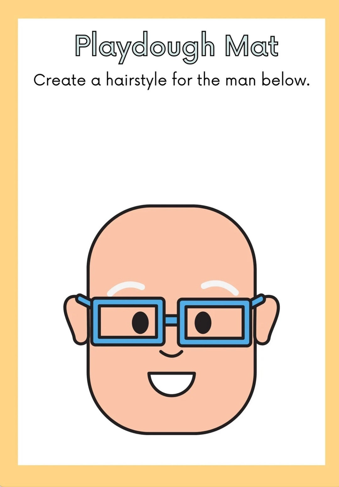 Playdough Mat Create a Hairstyle - Etsy