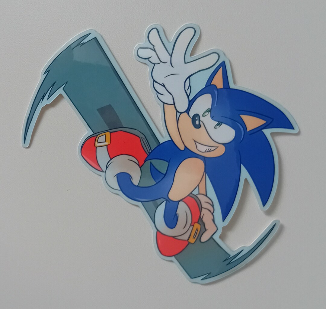 Sonic Vinyl Sticker - Etsy