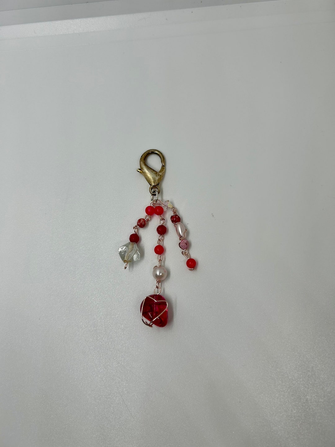 Hot Pink Crystal Key Chain - Etsy