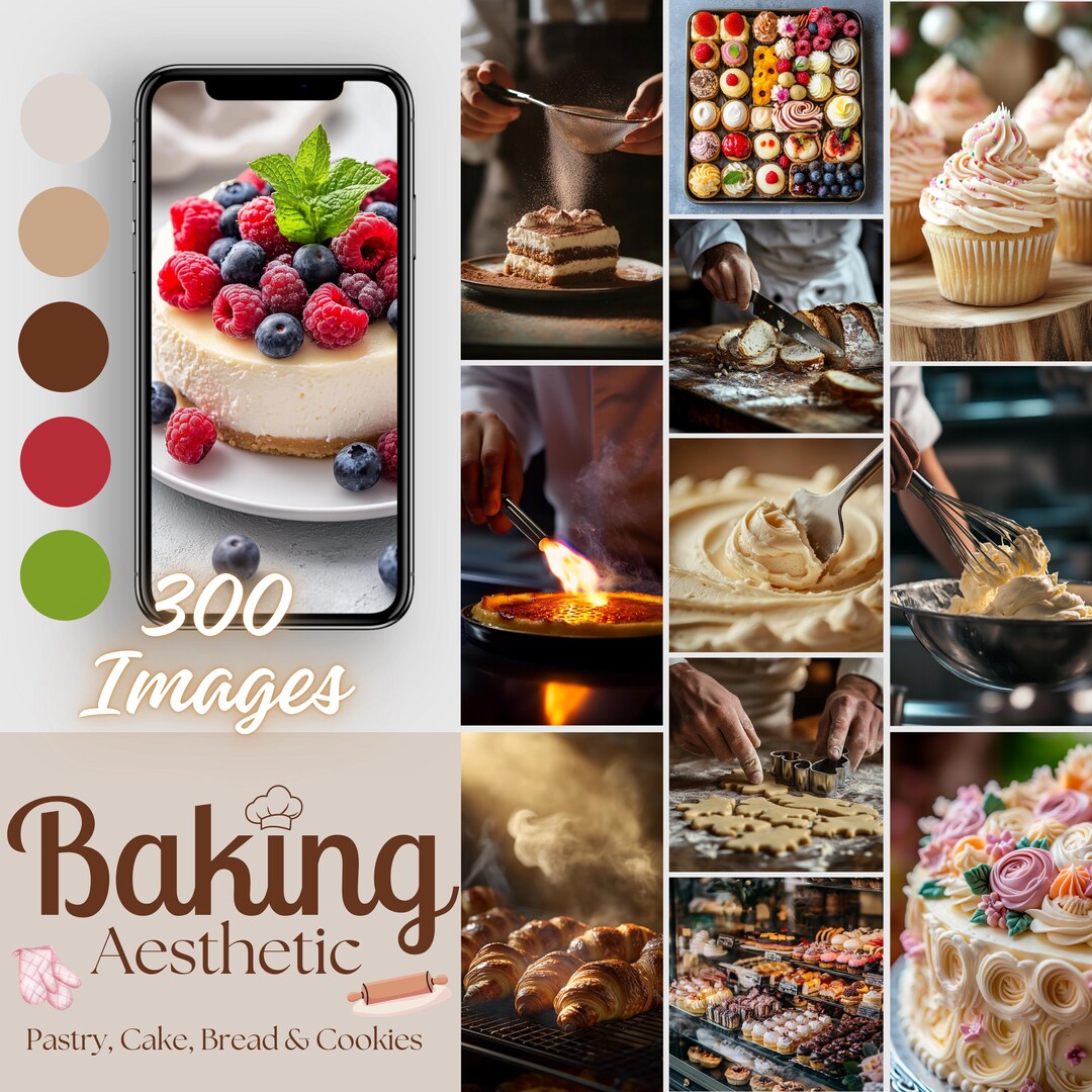 300 Baking Digital Images Set I High-quality Bakery-themed Photos for ...