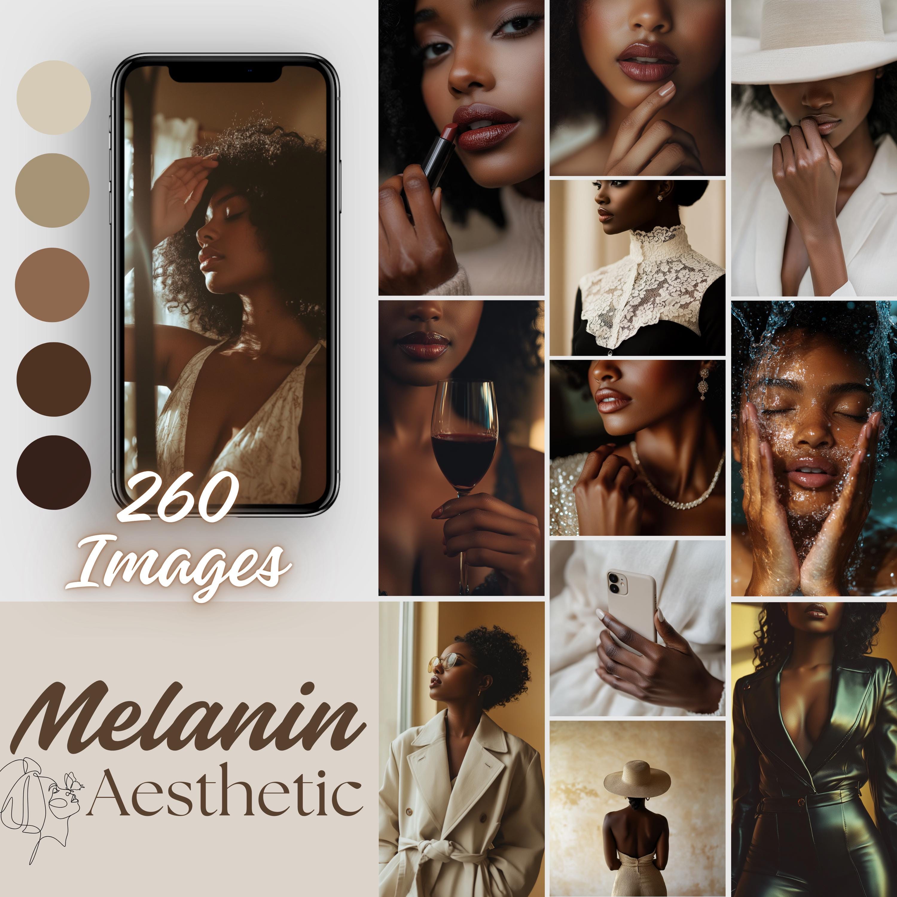 260 Aesthetic Melanin Women Photos Melanin Beauty, Fashion, Daily Routine and Self-care - Etsy
