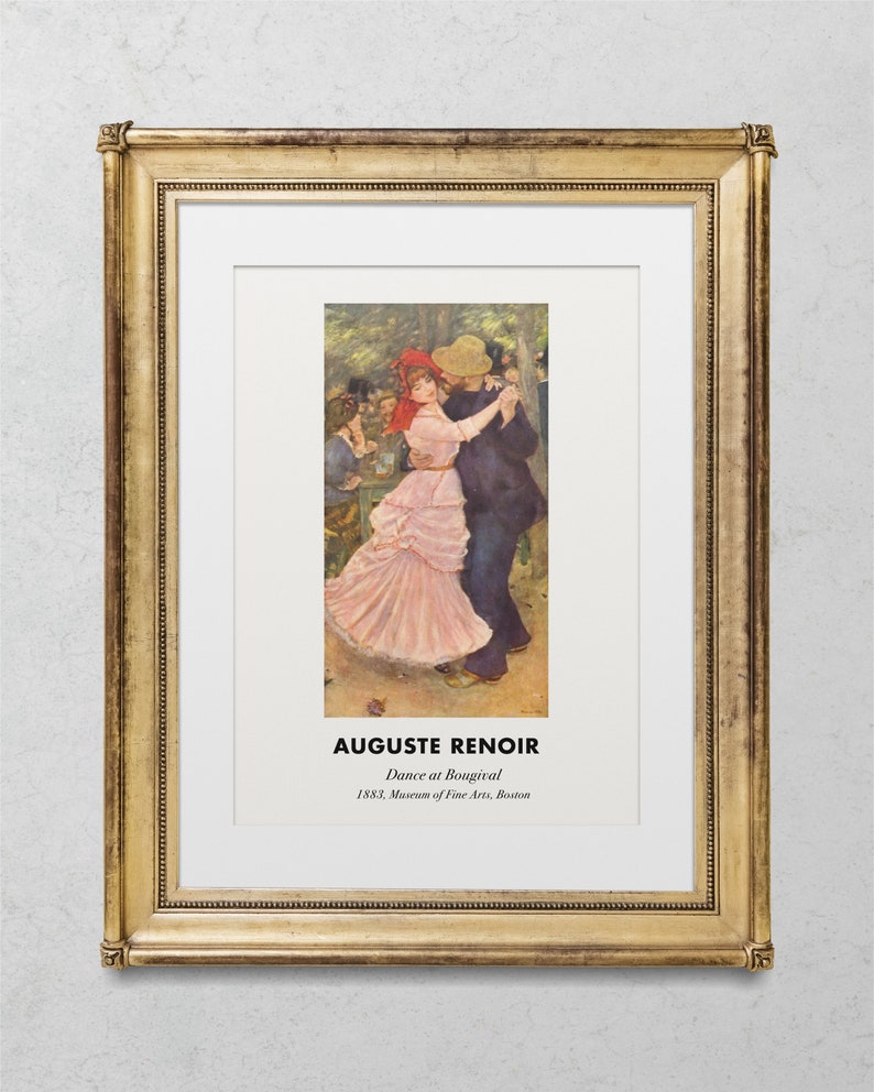Pierre-auguste Renoir ‘dance at Bougival’ | Elegant Art Print | High ...