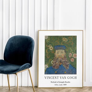 Vincent Van Gogh 'portrait of Joseph Roulin' Classic Post-impressionist ...