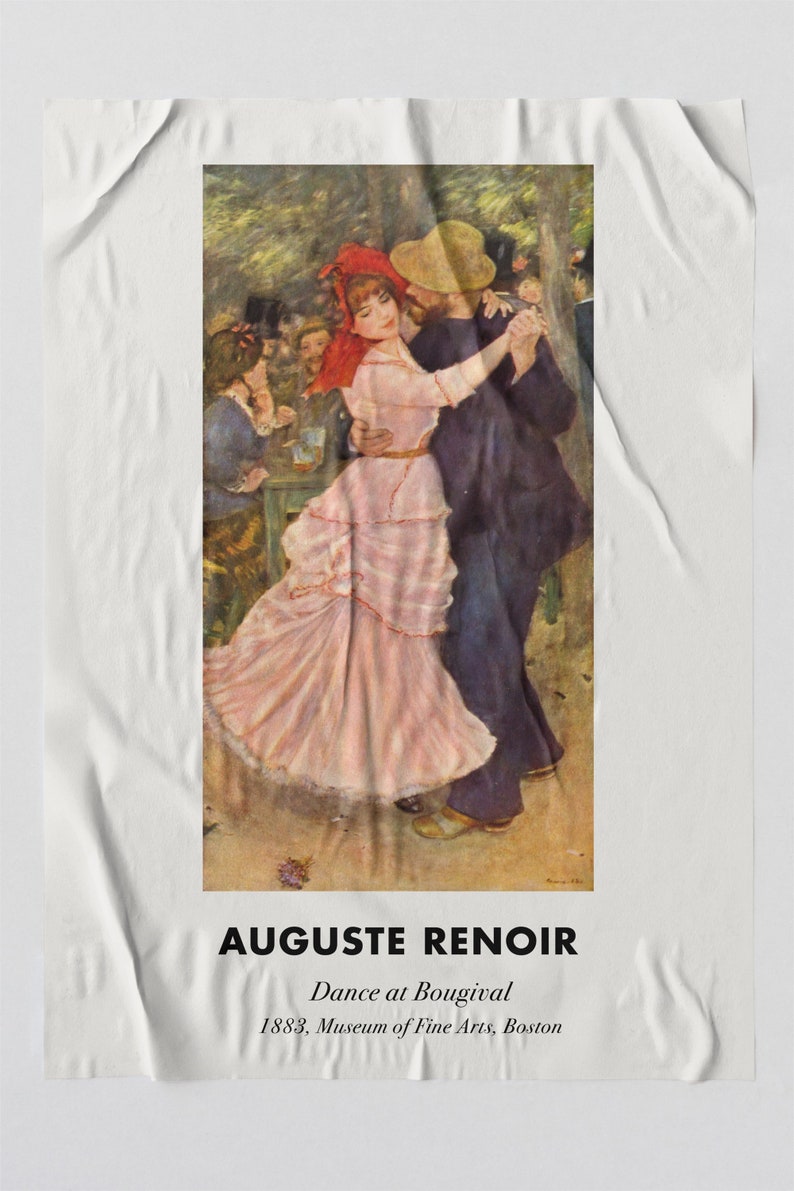Pierre-auguste Renoir ‘dance at Bougival’ | Elegant Art Print | High ...