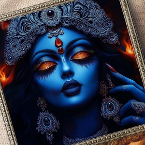 KALI Wall Art Goddess Kali Maa Hindu God Painting, Indian Deity Photo ...
