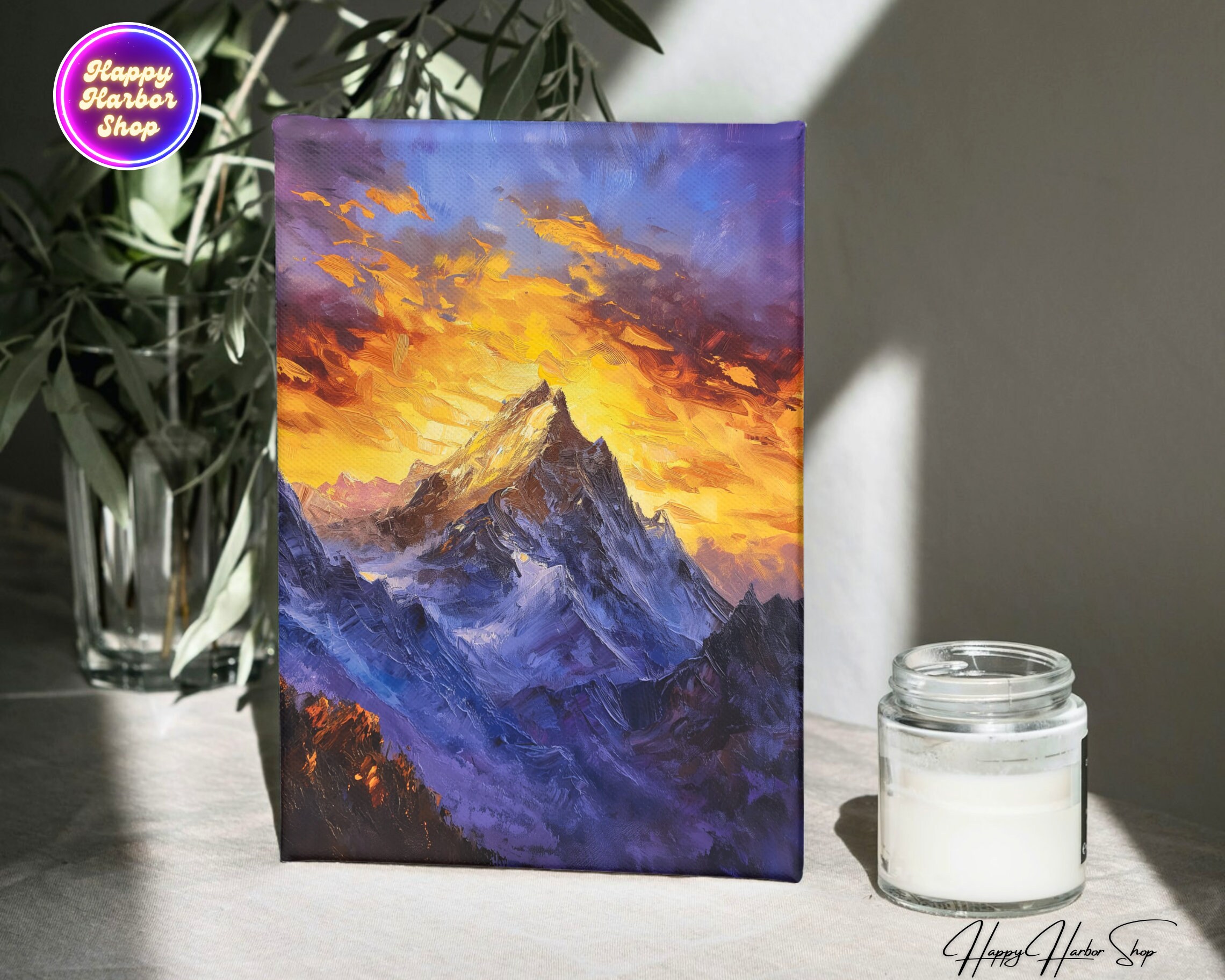 Mount Everest Wall Art, Mount Everest Painting, Nepal Art, Travel Mount ...