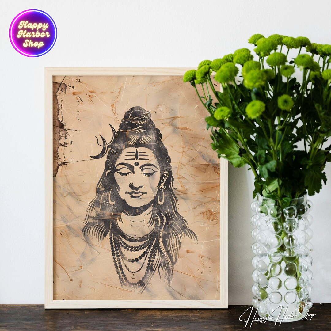 LORD SHIVA Printable Shiva God Art Indian Traditional Shiva Artwork ...