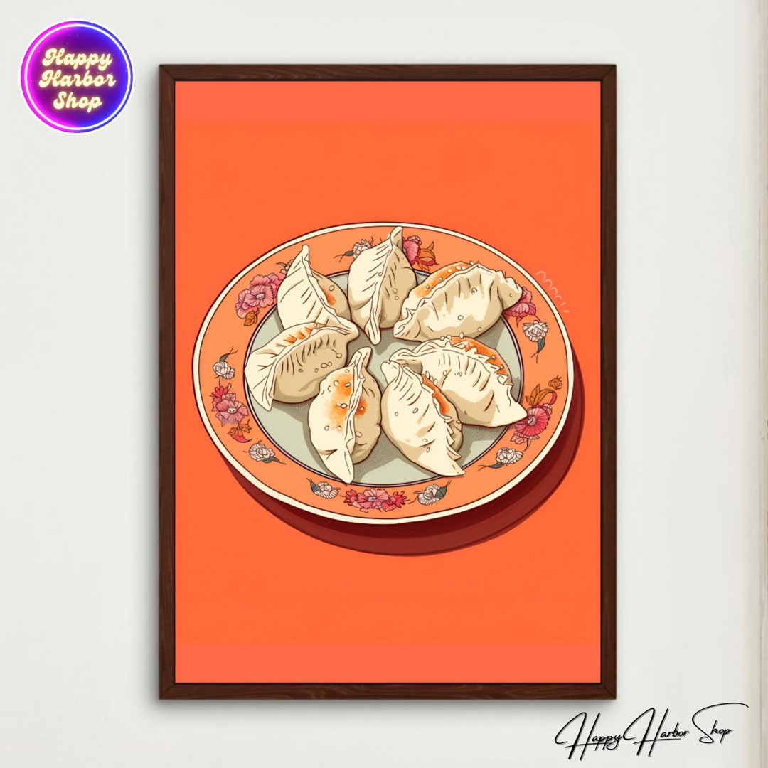 Dumpling Art Print, Dumpling Illustration, Baos Asian Food Kitchen ...
