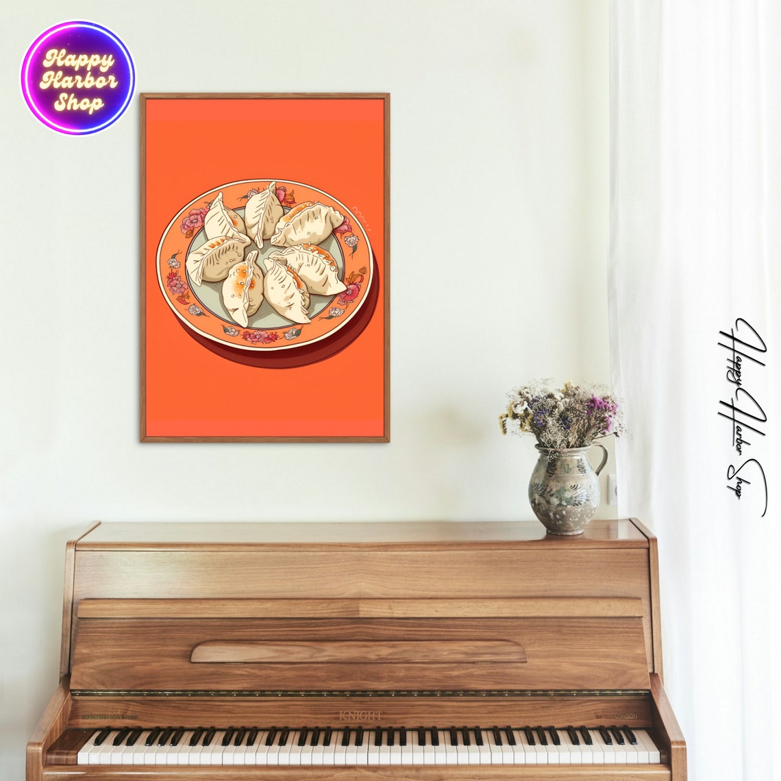 Dumpling Art Print, Dumpling Illustration, Baos Asian Food Kitchen ...