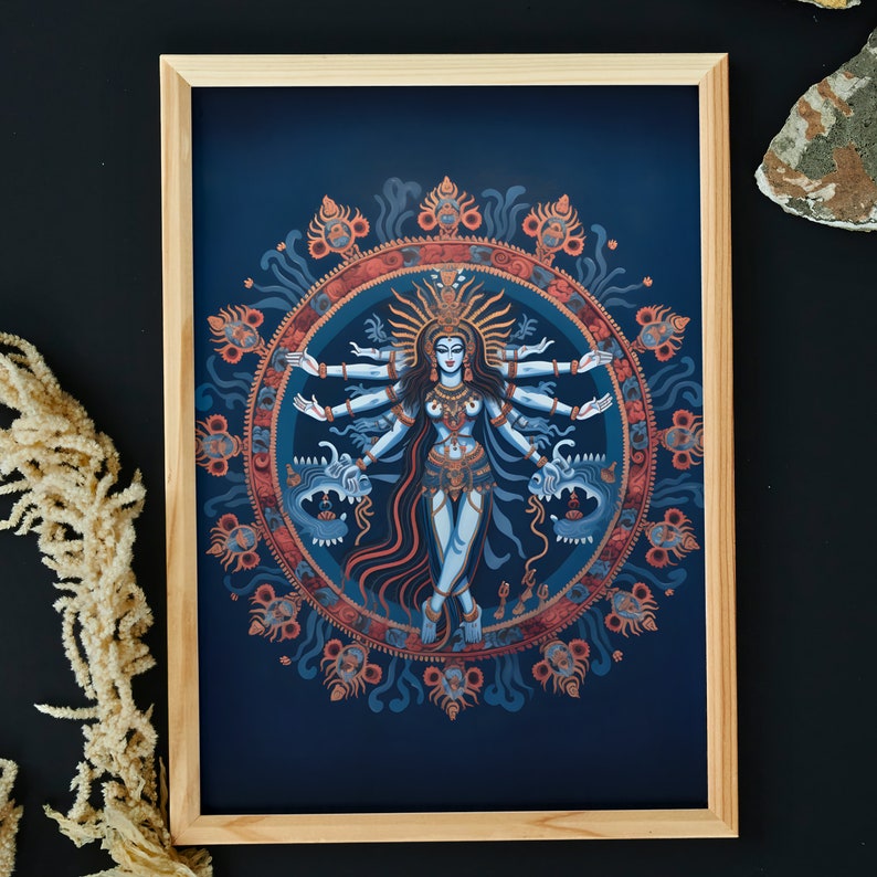 Goddess Durga Painting, Dashain Durga Poster, Durga Illustration ...