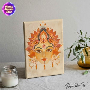 Durga Maa Painting Hindu Art Goddess Religious Wall Art Hinduism ...