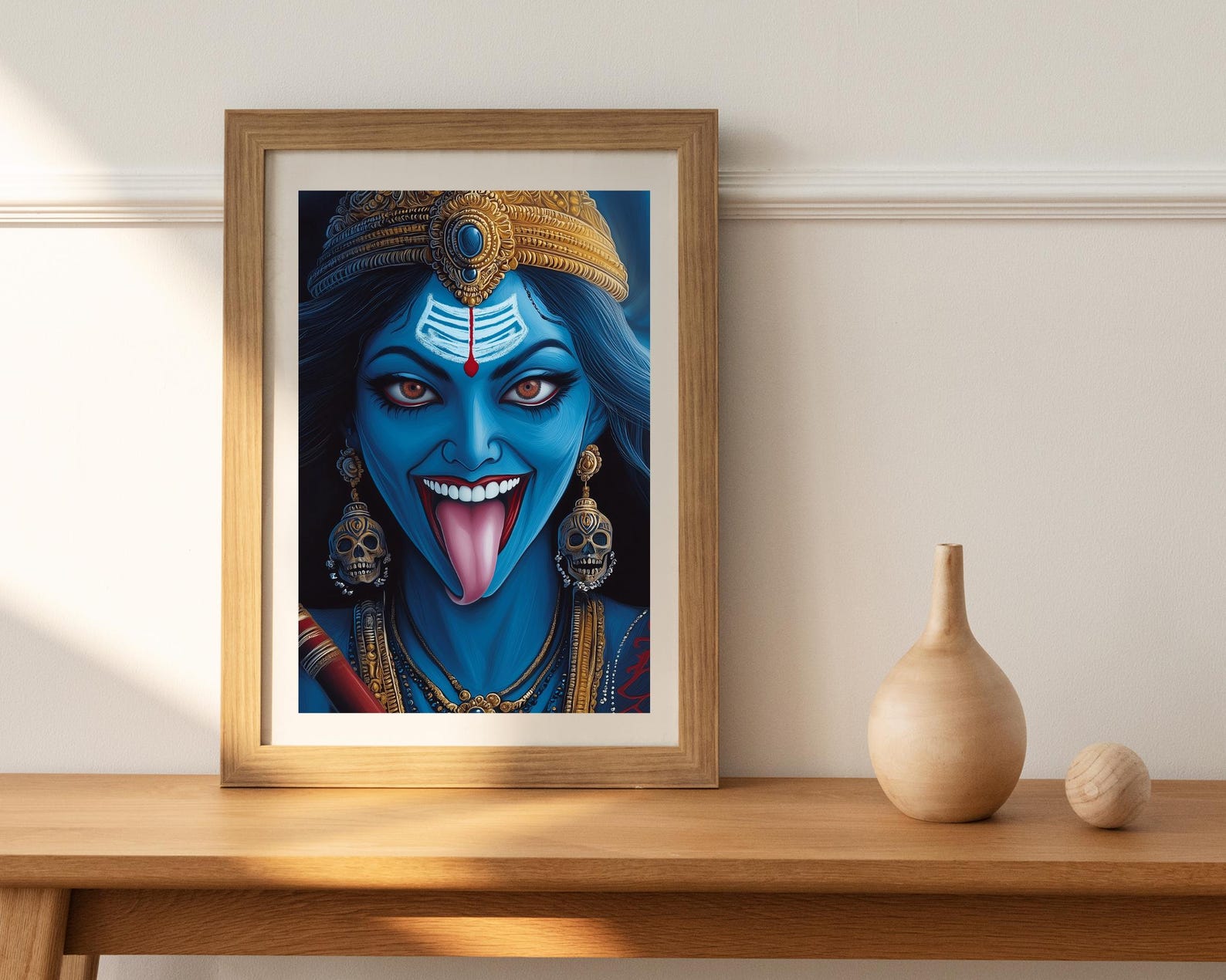 KALI Kaali Maa Art, Hindu Goddess Painting, Indian Deity, Religious ...