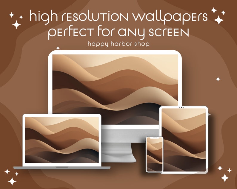 Aesthetic Desktop Wallpaper, Abstract Brown Coffee Screensaver Instant ...