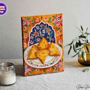 Samosa Poster, Indian Printable Wall Art, Desi Art, Modern South Asian ...
