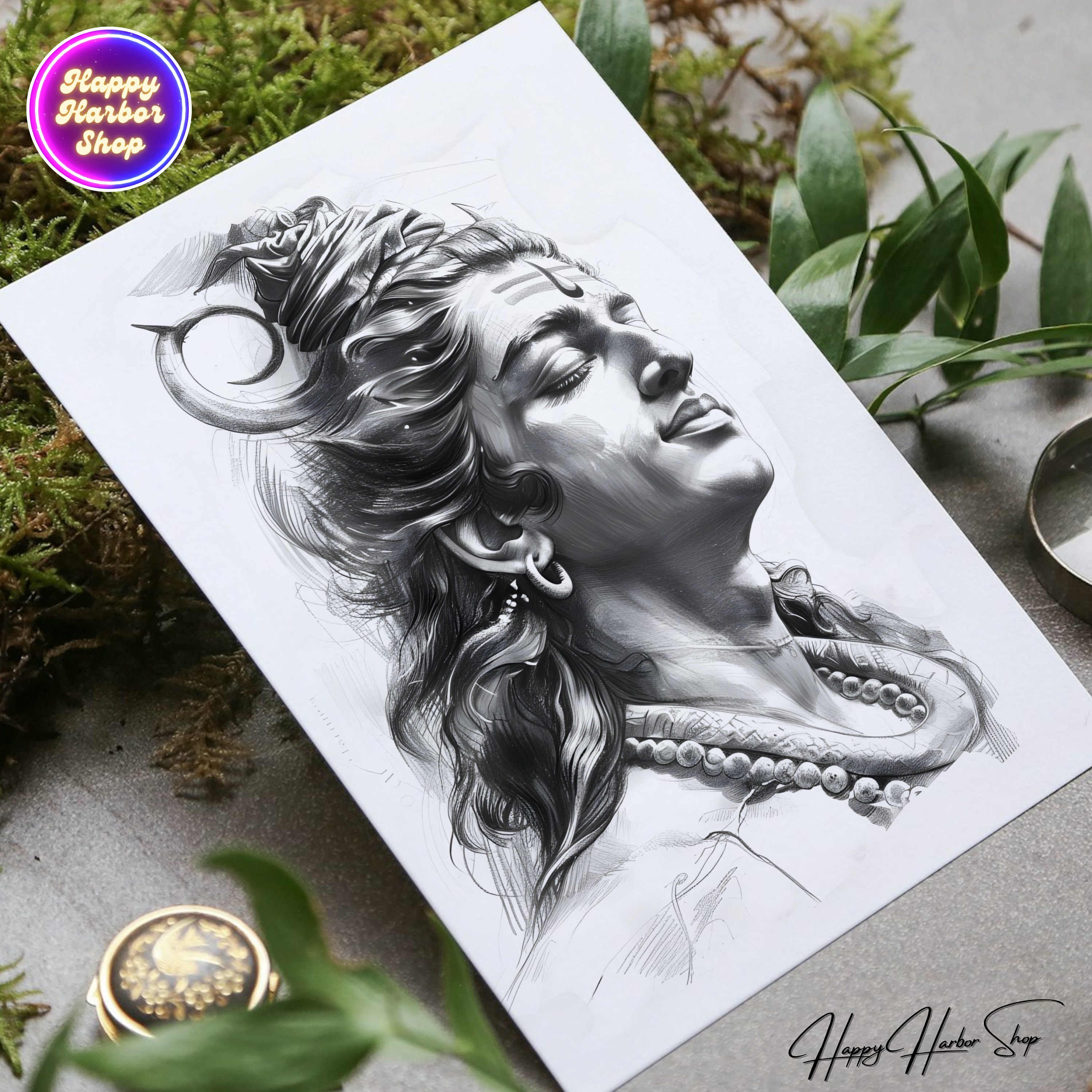 LORD SHIVA Printable Art Shiva God Indian Traditional Shiva Artwork ...