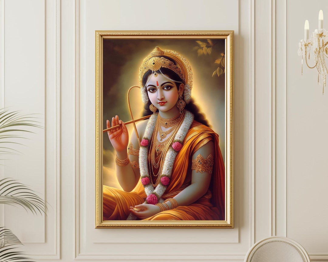 Goddess Sita Painting, Hindu God Art, Lord Rama Wife Indian Deity ...
