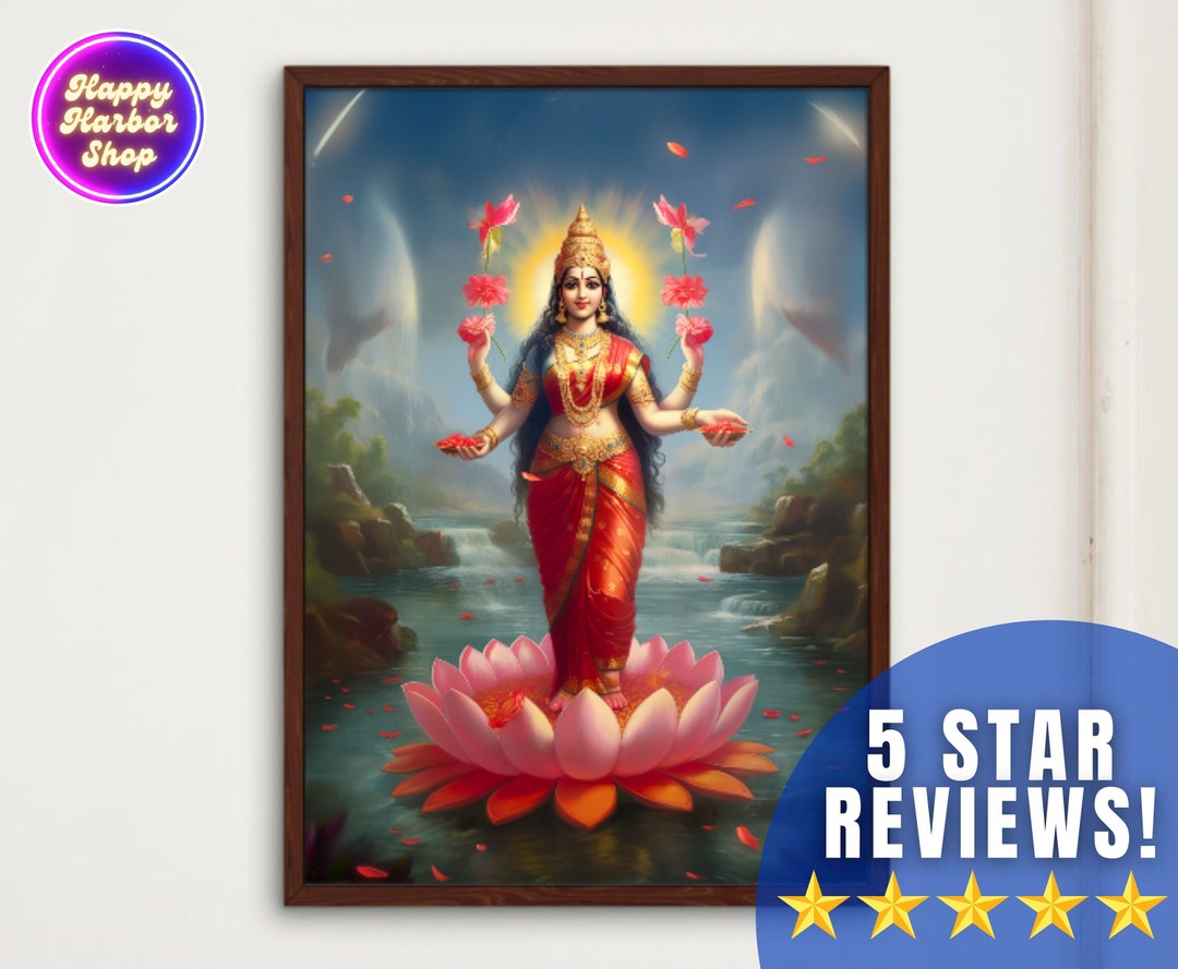 Lakshmi Goddess Lakshmi Print Lakshmi Puja Diwali Poster - Etsy