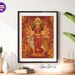 Durga With Tiger Art, Hindu Goddess Durga Painting, Durga Print, Indian ...