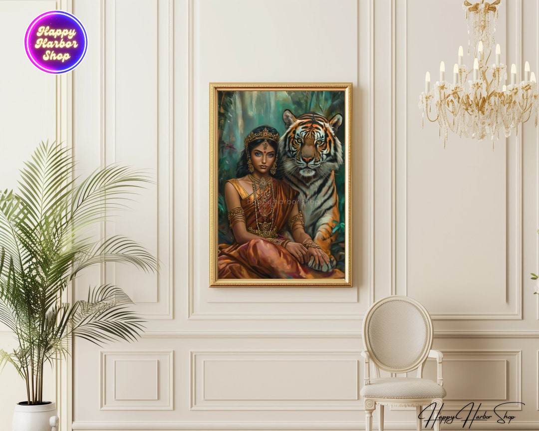 Goddess Durga Painting, Durga Poster, Navaratri Durga Illustration ...