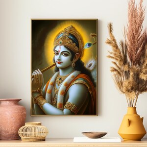 Hindu God Art, Lord Rama Painting, Krishna Poster, Traditional Indian ...