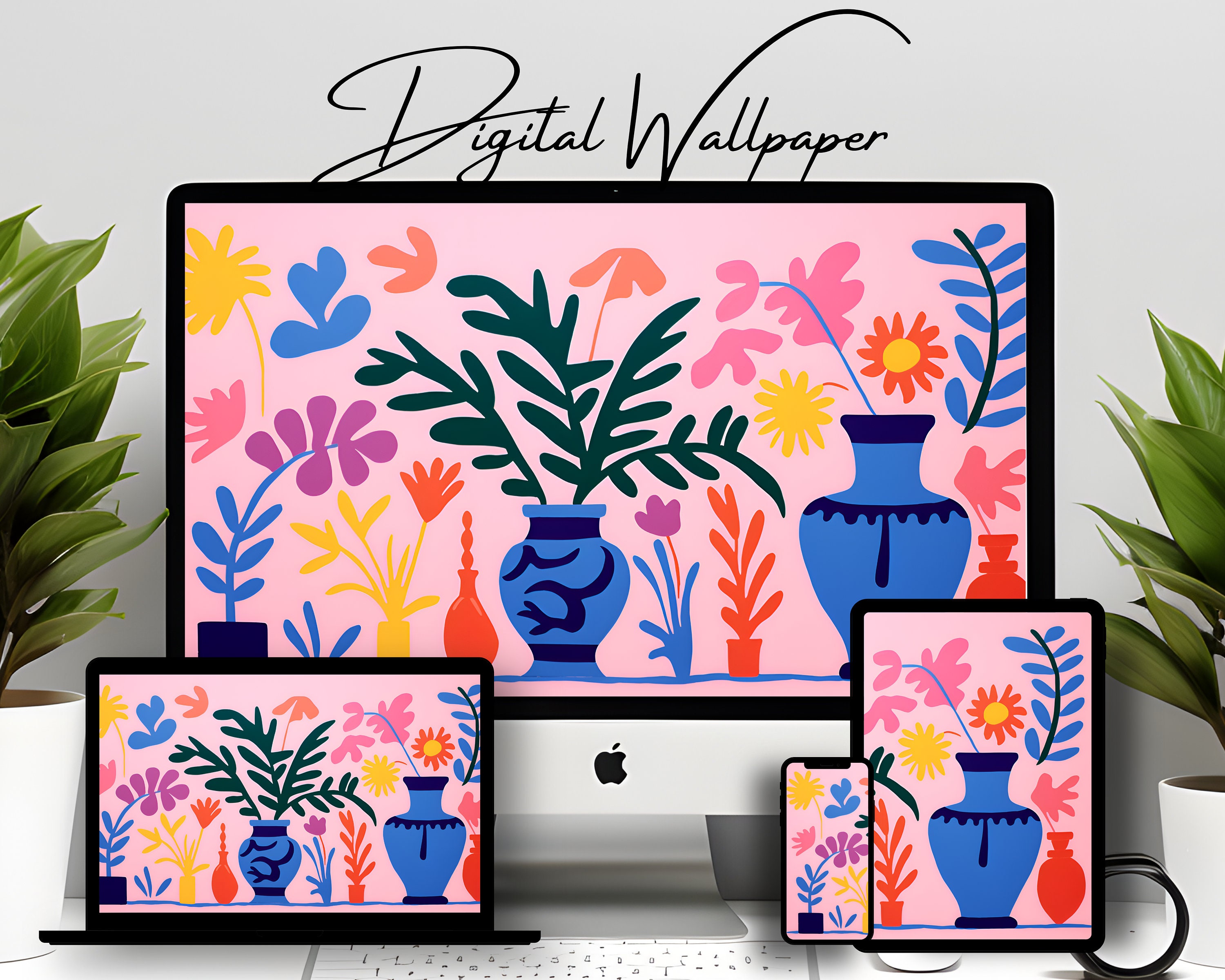 Henri Matisse Minimalist Desktop Digital Wallpaper Aesthetic - Etsy