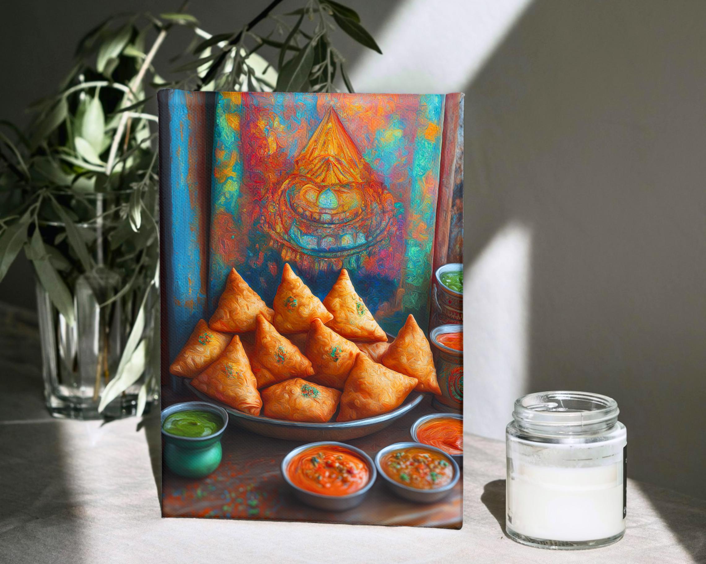 Indian Food Art, Samosa Poster, Desi Kitchen Art, Nepal Print ...