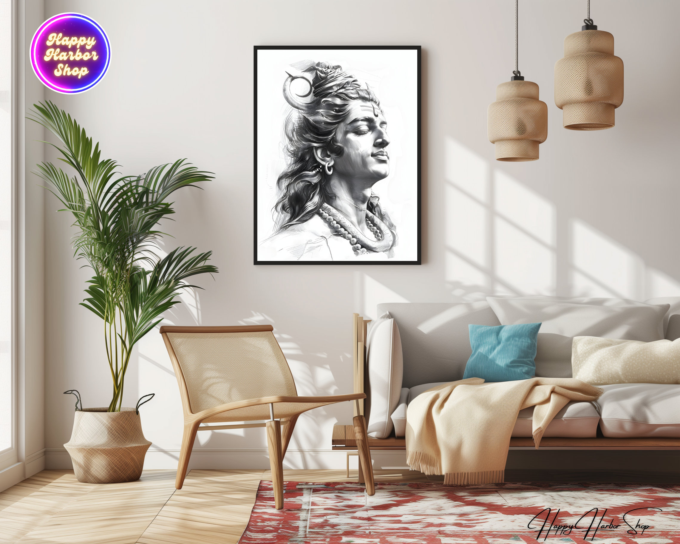 LORD SHIVA Printable Art Shiva God Indian Traditional Shiva Artwork ...