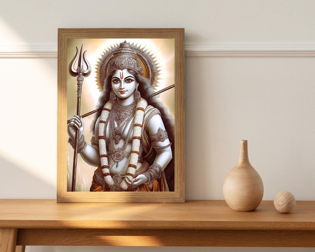 Goddess Durga Print, Hindu God Art, Durga Maa Photo, Spiritual ...