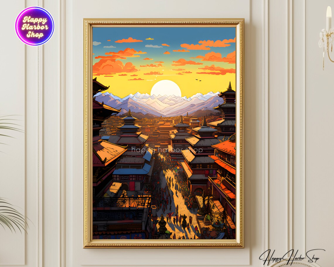 Kathmandu Print, Limited Edition Nepal Travel Poster, Kathmandu ...
