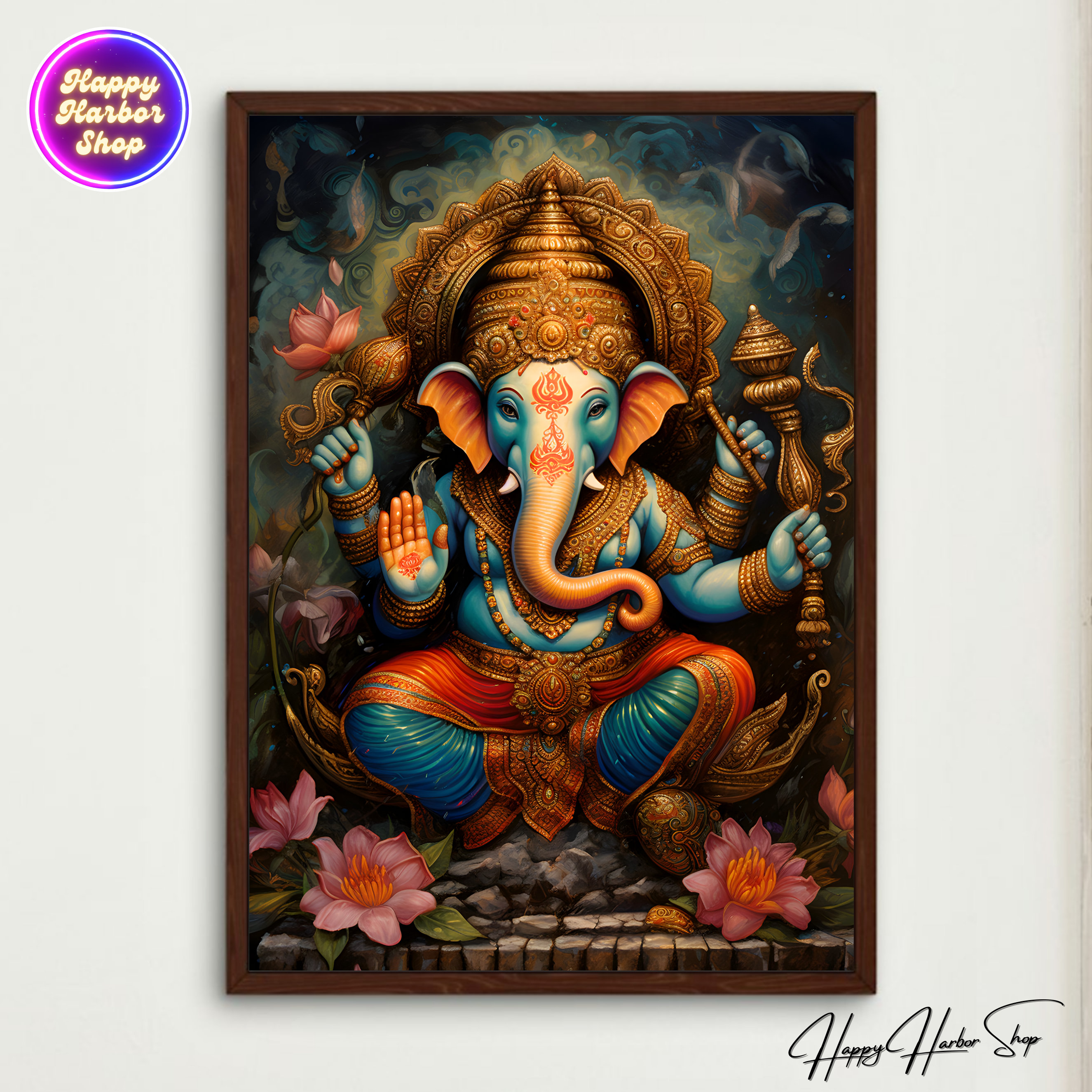 Ganesha Wall Art, Lord Ganesh Painting, Hindu God Ganesha, Hindu Wall ...