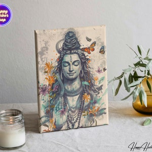 Lord Shiva Wall Art, Shiva Print, Traditional Hindu God Painting ...