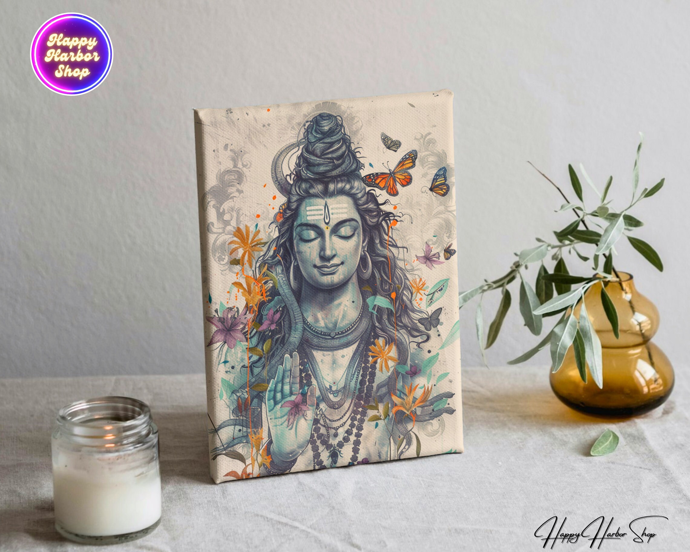 Lord Shiva Wall Art, Shiva Print, Traditional Hindu God Painting ...