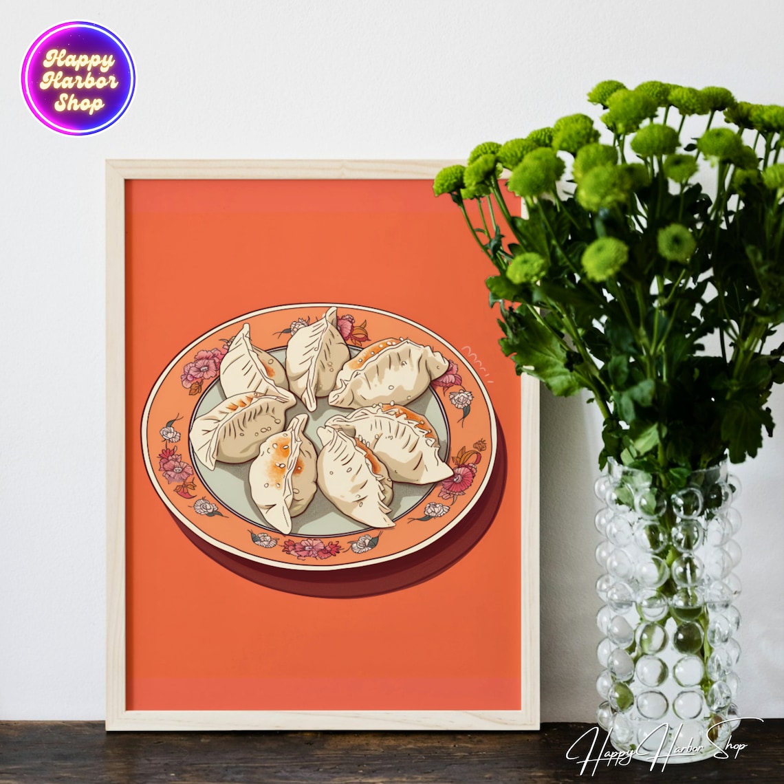 Dumpling Art Print, Dumpling Illustration, Baos Asian Food Kitchen ...