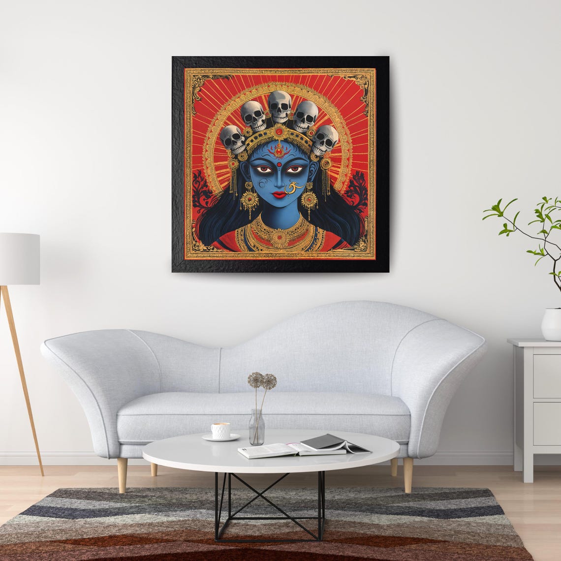 Goddess Kali Painting, Hindu God Printable Wall Art, Kali Ma Poster ...