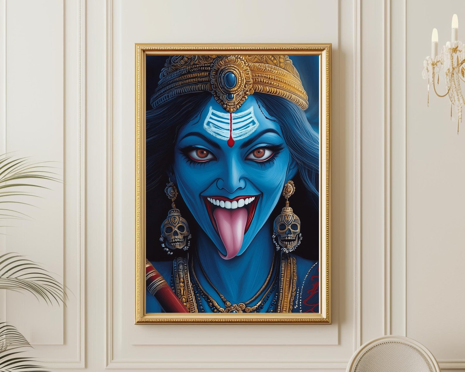 KALI Kaali Maa Art, Hindu Goddess Painting, Indian Deity, Religious ...