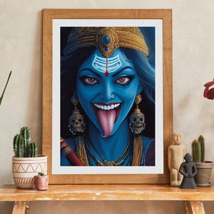 KALI Kaali Maa Art, Hindu Goddess Painting, Indian Deity, Religious ...