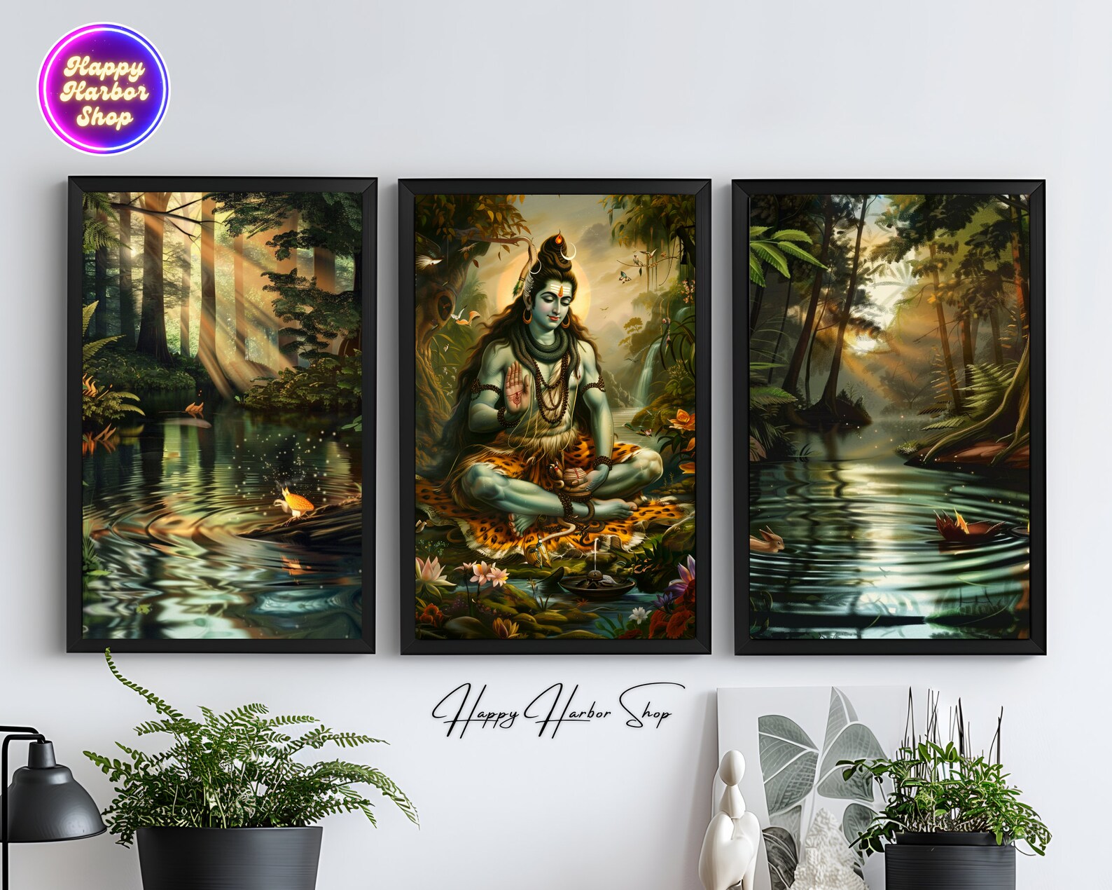 Lord Shiva Painting, Hindu God Shiva Art, Traditional Shiva Artwork ...