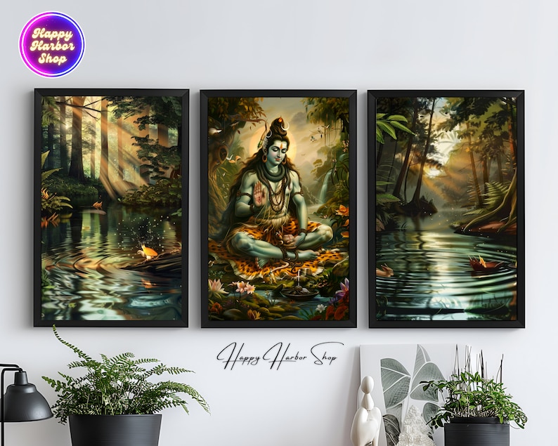 Lord Shiva Painting, Hindu God Shiva Art, Traditional Shiva Artwork ...