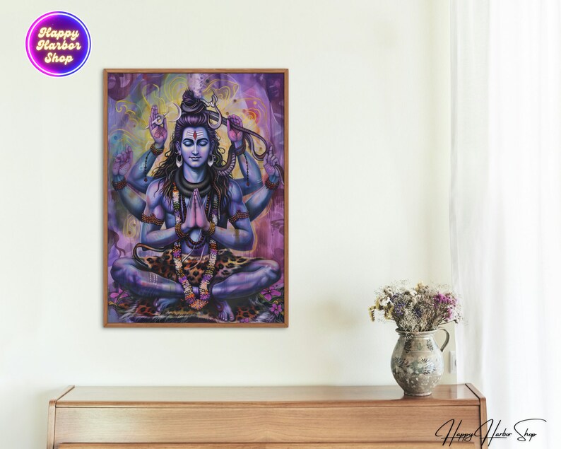 Lord Shiva Wall Art, Shiva Print, Indian God Mahadev Digital Download ...