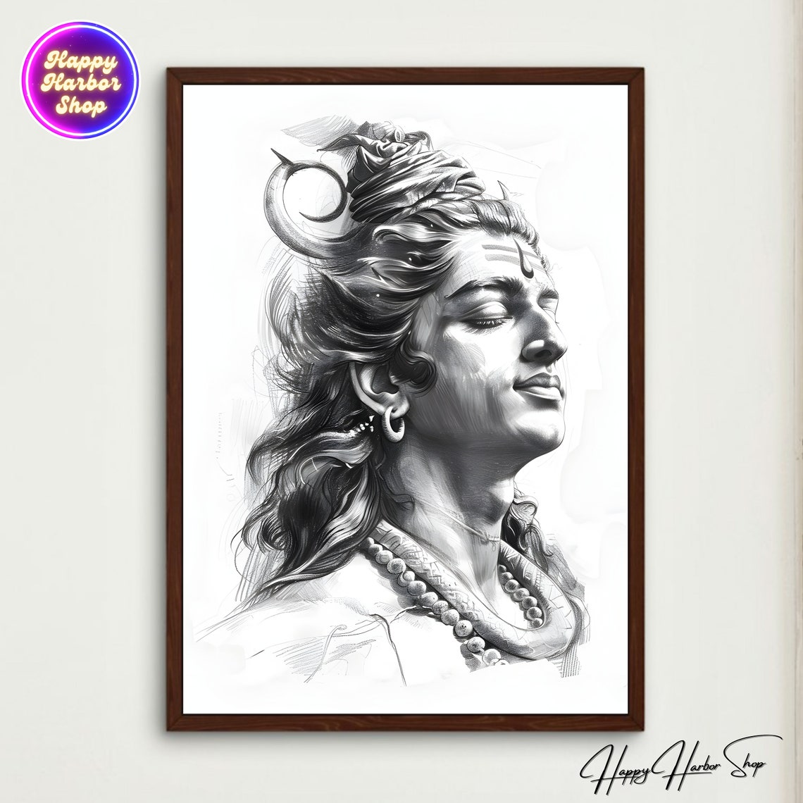 LORD SHIVA Printable Art Shiva God Indian Traditional Shiva Artwork ...